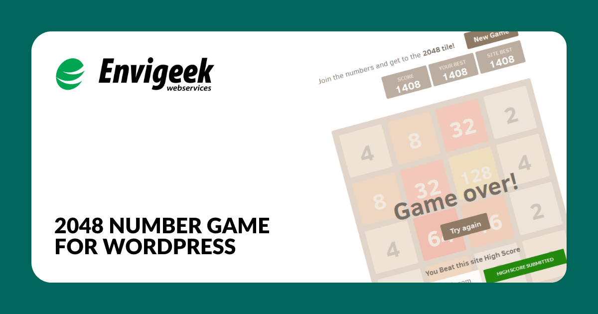 2048 Number Game for WordPress - Downloads | Envigeek Web Services